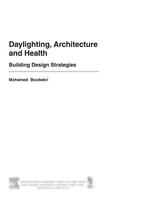 Solution Daylighting Architecture And Health Building Design Strategies Mohamed Boubekri
