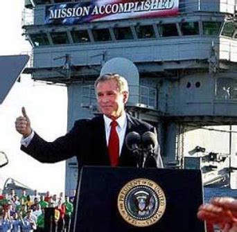 Pres Bush Declares Mission Accomplished Iraq In Memory