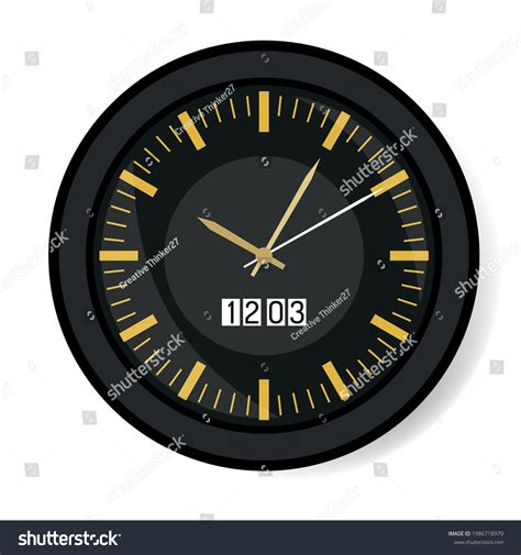 Realistic Clock Design Vector Illustration Download Stock Vector Royalty Free 1986718979