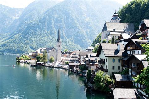 건물 랜드마크 마을 바탕화면 언덕 여행 오스트리아 지역 랜드마크 타워 탑 풍경 할슈타트 호수에 관한 무료