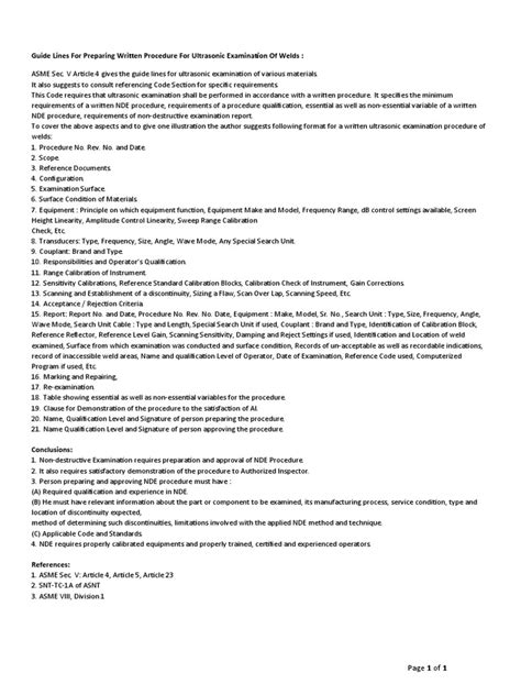 Ultrasonic Testing Level Ii Guidelines Pdf Nondestructive Testing Ultrasound