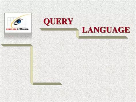 PPT QUERY PowerPoint Presentation Free Download ID