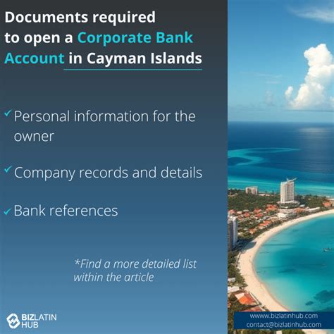 Open A Corporate Bank Account In The Cayman Islands Offshore Banking