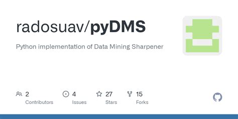 Github Radosuav Pydms Python Implementation Of Data Mining Sharpener