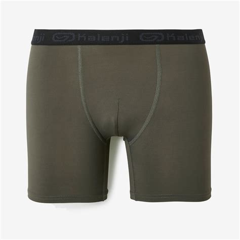 Men Kalenji Running Dry Boxer Khaki
