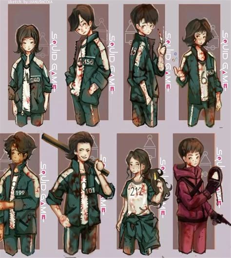 Squid Game Хипстер фотографии Иллюстрация кошки Милые рисунки