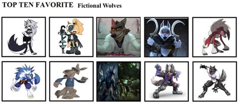 Top Ten Favorite Fictional Wolves By Mlp Vs Capcom On Deviantart
