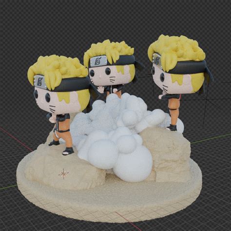 Stl File Funko Pop Naruto Kage Bunshin No Jutsu Hokage Uzumaki・3d