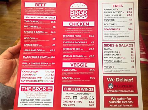 Brgr Menu Page 1 Skye Travels
