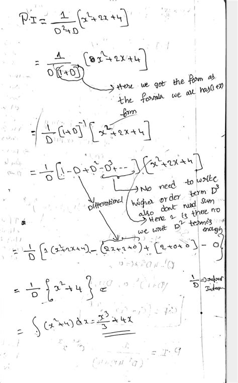 Non Homogeneous Differential Equations Hand Written Notes In  Format