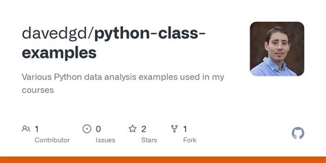 Github Davedgdpython Class Examples Various Python Data Analysis Examples Used In My Courses