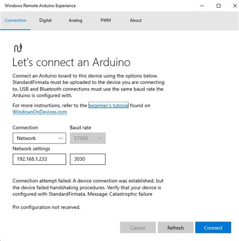Integration Of Mkr1000 Firmata Wifi And Windows Remote Arduino
