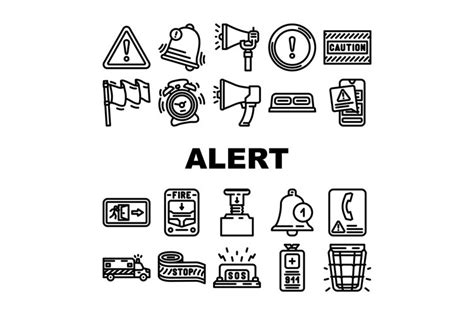 Alert Caution Error Danger Icons Set Vector 3329312