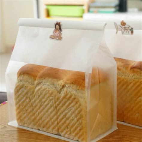 토스트 빵 식빵 포장 테이크아웃 종이 생지 크루아상 봉투 베이커리 비닐 봉지 베이킹 백 450g 250g 슬라이스 워터 큐브
