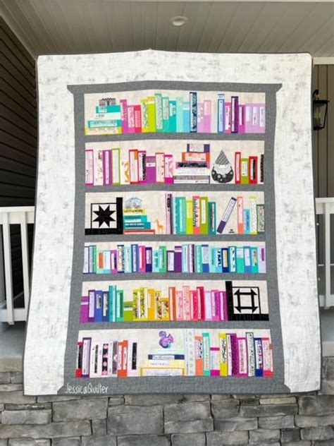Selvage Bookshelf Quilt Pattern Pdf Etsy Book Quilt Quilt Patterns