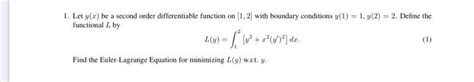 Solved Let Y X Be A Second Order Differentiable Function On
