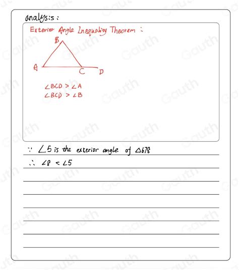 Solved 3 Using The Figure And The Exterior Angle Inequality Theorem