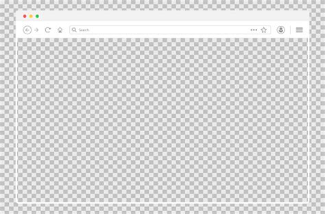 투명 브라우저 창입니다 웹 사이트 모형 프레임 컴퓨터 브라우저의 편집 가능한 템플릿입니다 빈 데스크톱 Dsreen 레이아웃 얇은 웹 페이지 프레임입니다 배경을 사용자
