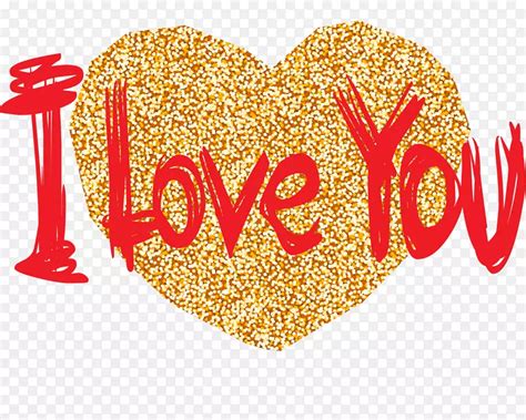 金色闪耀我爱你爱心标签png图片素材下载 图片编号7382880 Png素材网