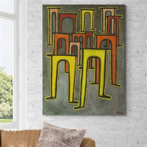 Arinola Revolution Of The Viaduct By Paul Klee Wrapped Canvas Print