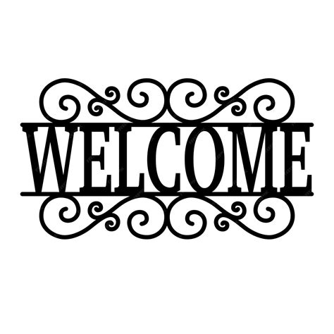 Welcome Logo Vector Ornament Premium Vector