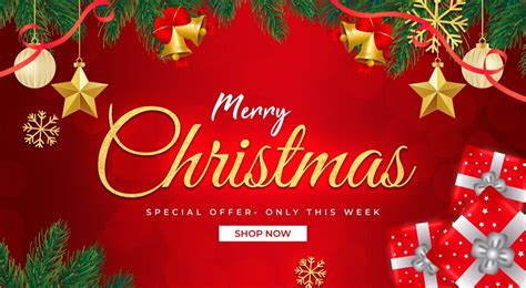 Premium Psd Special Offer Merry Christmas Sale Design Template