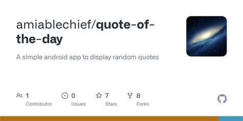 Github Amiablechief Quote Of The Day A Simple Android App To Display Random Quotes