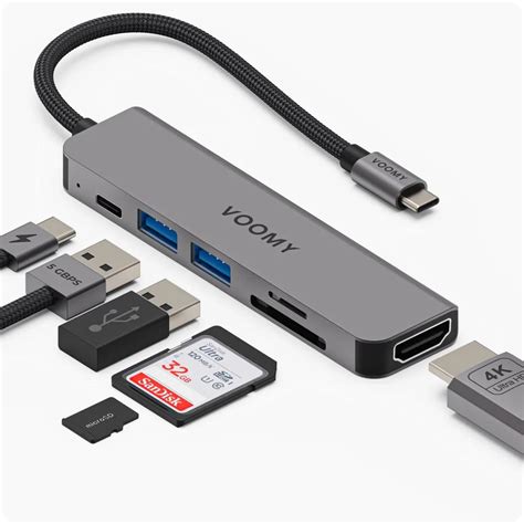 Usb C Multiport Adapter Versie 3 0 Superspeed Aansluiting 1 Usb C Male Aansluiting 2 Usb C