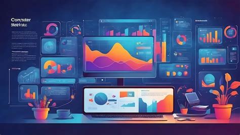 Premium Ai Image Computer Screens Modern Infographic Statistics And Data Analytics