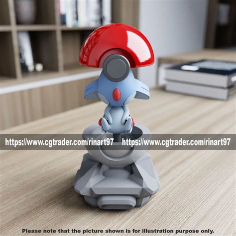 Azelf In The Pokeball From Pokemon 3d Model 3d Printable Cgtrader
