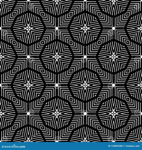 Black And White Seamless Pattern Geometrical Lining Stock Vector Illustration Of Lining Grid