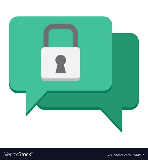 Encrypted Messaging Flat Icon Security Royalty Free Vector