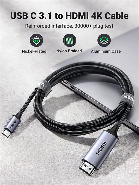 Ugreen Usb C To Hdmi Cable K Hz Buy At Getwired Tronics