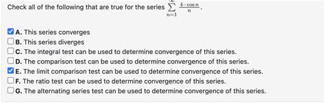 Solved Check All Of The Following That Are True For The