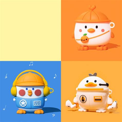 ♥당일 출고♥ Linkvu 러블리덕 에어팟 실리콘 케이스 Airpods 3세대 프로 2세대 1세대 Up 에이블리