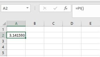 How To Insert Pi In Excel