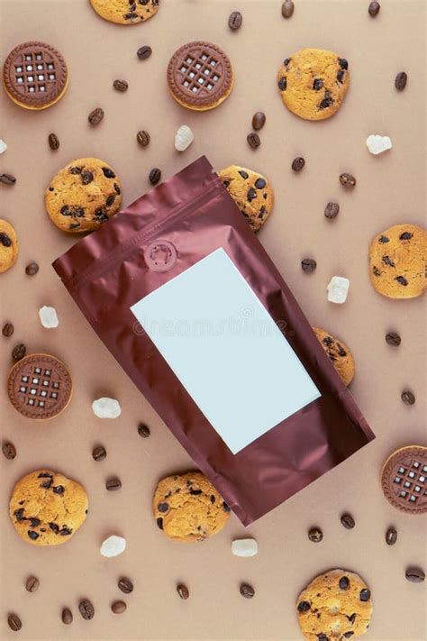 Coffee Packaging With Space For Text Vacuum Pack Cookie Stock Illustration Illustration Of