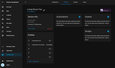 Sonoff Ifan Mqtt Template Rhomeassistant