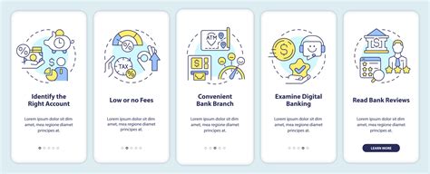 Choose Bank Onboarding Mobile App Screen Customer Benefits Walkthrough 5 Steps Editable Graphic
