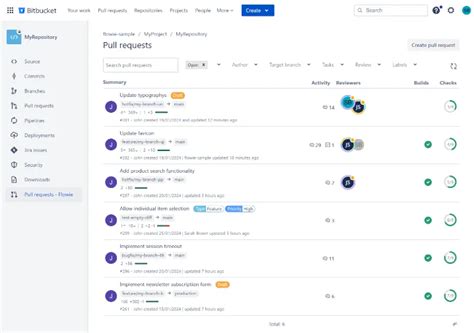 Pull Request Search Page Bitbucket