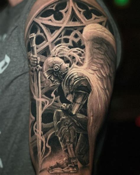 Male Angel Warrior Tattoo