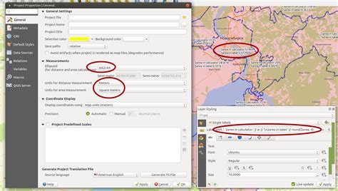 Coordinate System Qgis Shows Incorrect Area In Label But Correct In Field Calculator