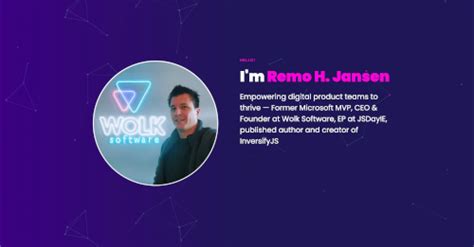 Remo H Jansen — Former Microsoft Mvp Ceo And Founder At Wolk Software