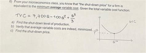 Solved 6 From Your Microeconomics Class You Know That The