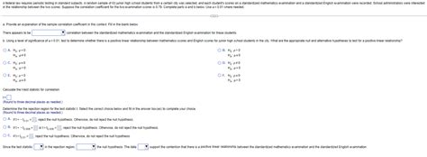 Solved In The Relationship Between The Two Scores Suppose