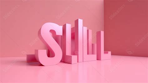 免費粉紅色3d渲染中的銷售文本ppt背景下載 Slidesdocs