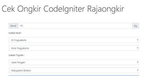 Tutorial Cara Menggunakan API RajaOngkir Dengan CodeIgniter 3