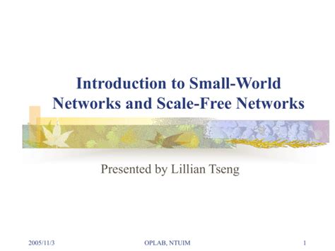 Small World Networks