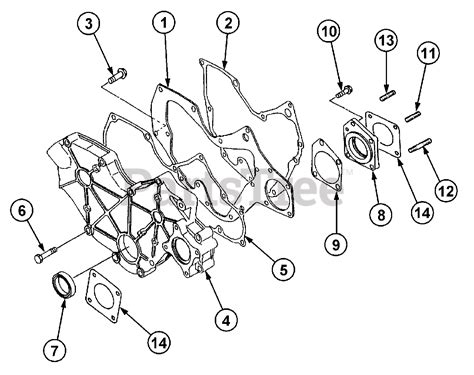 Cub Cadet 7360 Ss 54a 458d1000 Cub Cadet Compact Tractor Timing Gear Case Parts Lookup With