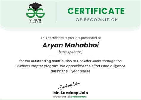 Aryan Mahabhoi On Linkedin Singinoff Geeksforgeeks Gfg Gfglead